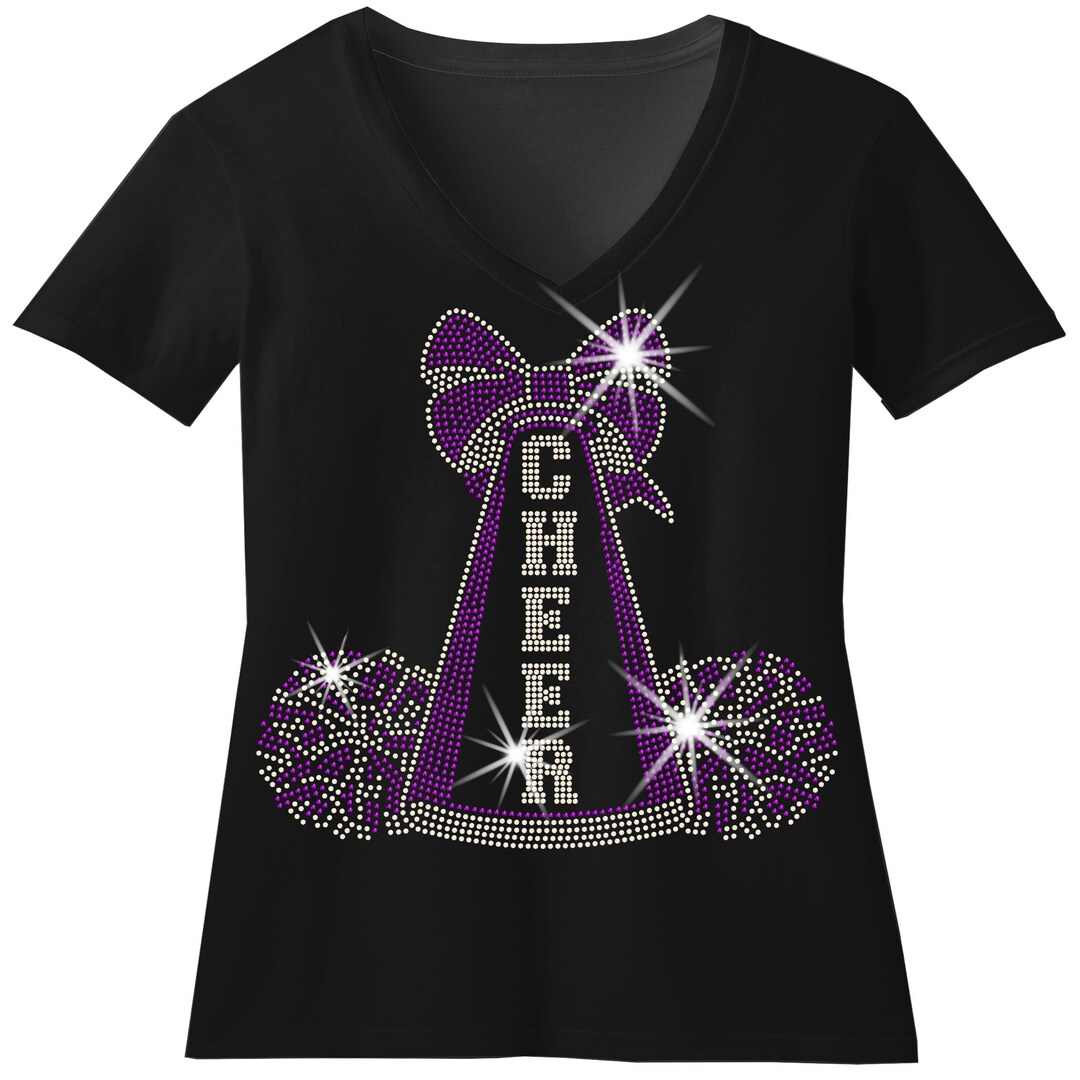 Custom Cheer Sister Rhinestone Bling Shirt Cheer Mom Bedazzled ...