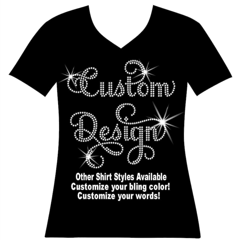 Rhinestone Words for Tops - Etsy