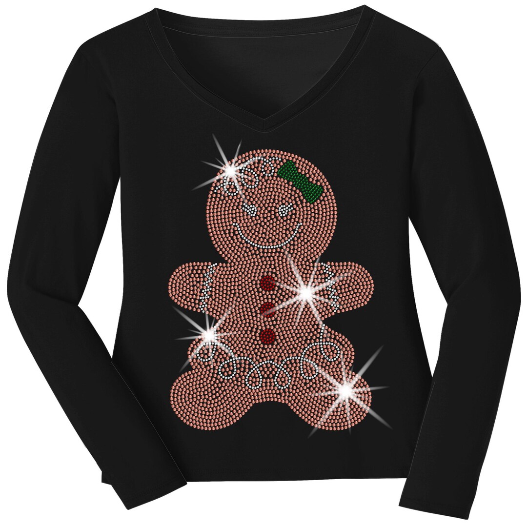 Christmas Gingerbread Girl Holiday Baking Squad, Baking Crew Spangle or ...