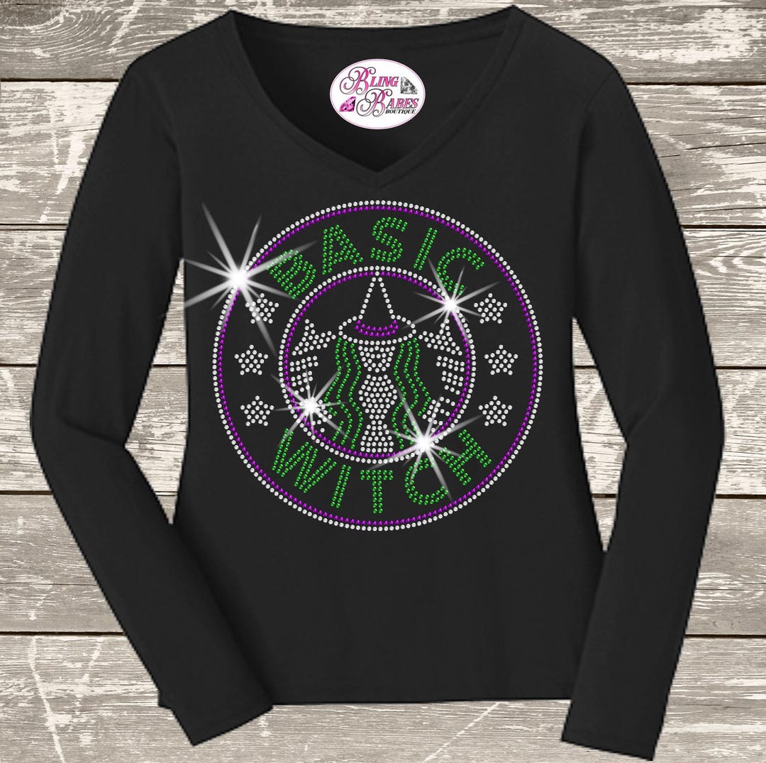 Custom Halloween Witch Rhinestone Bling Trick or Treat Teacher Witch ...