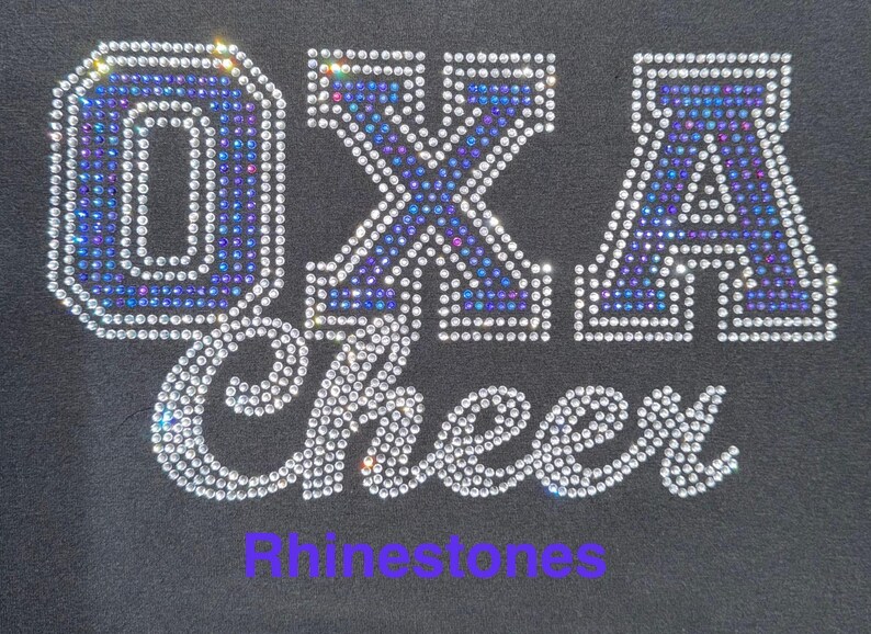 Custom Cheer Team Rhinestone Bling Shirt Cheer Squad Sparkle Sweatshirt ...