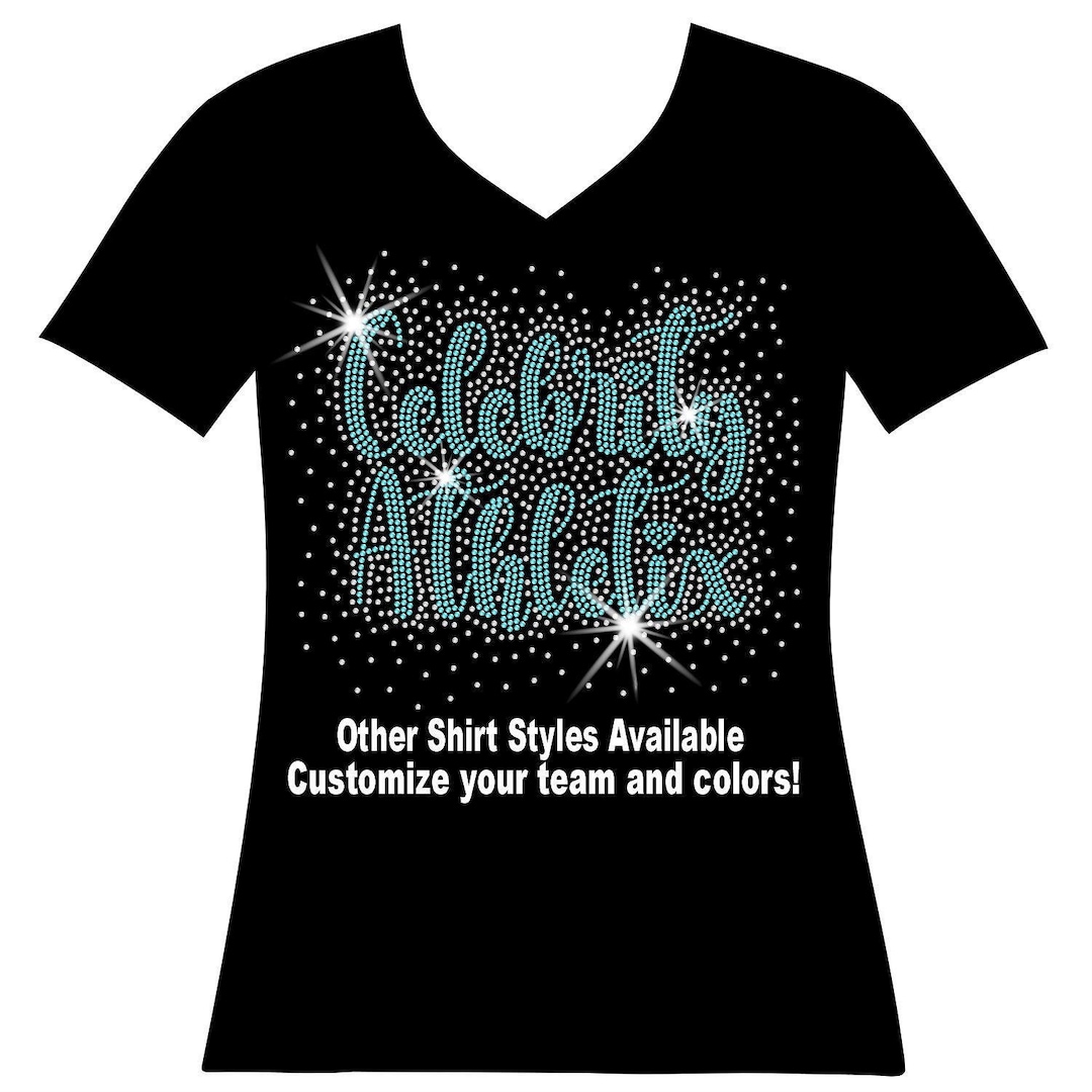 Custom Design Rhinestone Bling Shirt Custom Football Custom Baseball ...