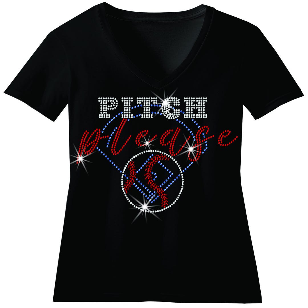 Custom Cute Baseball Softball Rhinestone Bling Shirt Baseball Mom ...