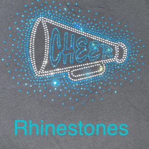 Custom Cheer Mom With Megaphone Rhinestone Bling Shirt Cheer Grammy ...