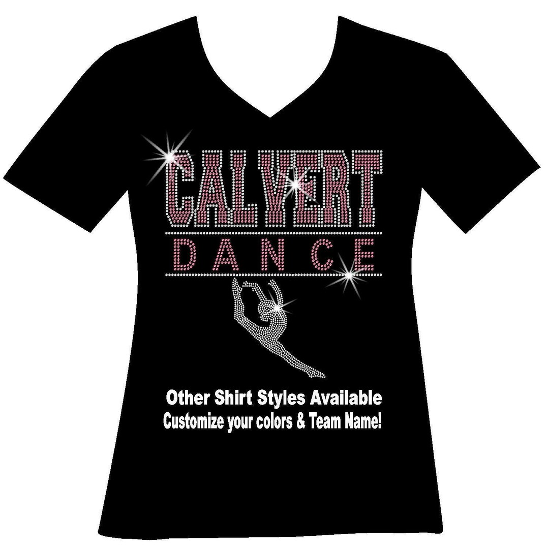 Custom Dance Team Name With Dancer Rhinestone Bling Dance Mom Sparkle ...
