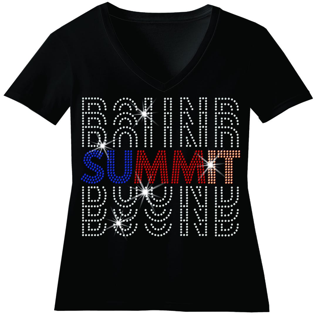 Custom SUMMIT BOUND Rhinestone Bling Shirt Bedazzled Custom Cheer Team ...