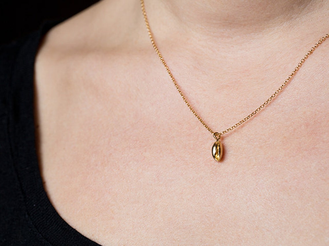 Shell Pendant Gold Shell Pendant Beach Wedding Summer | Etsy