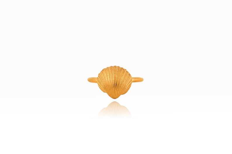Silver Seashell Ring Cockle Clam Ring Tiny Seashell Beach - Etsy