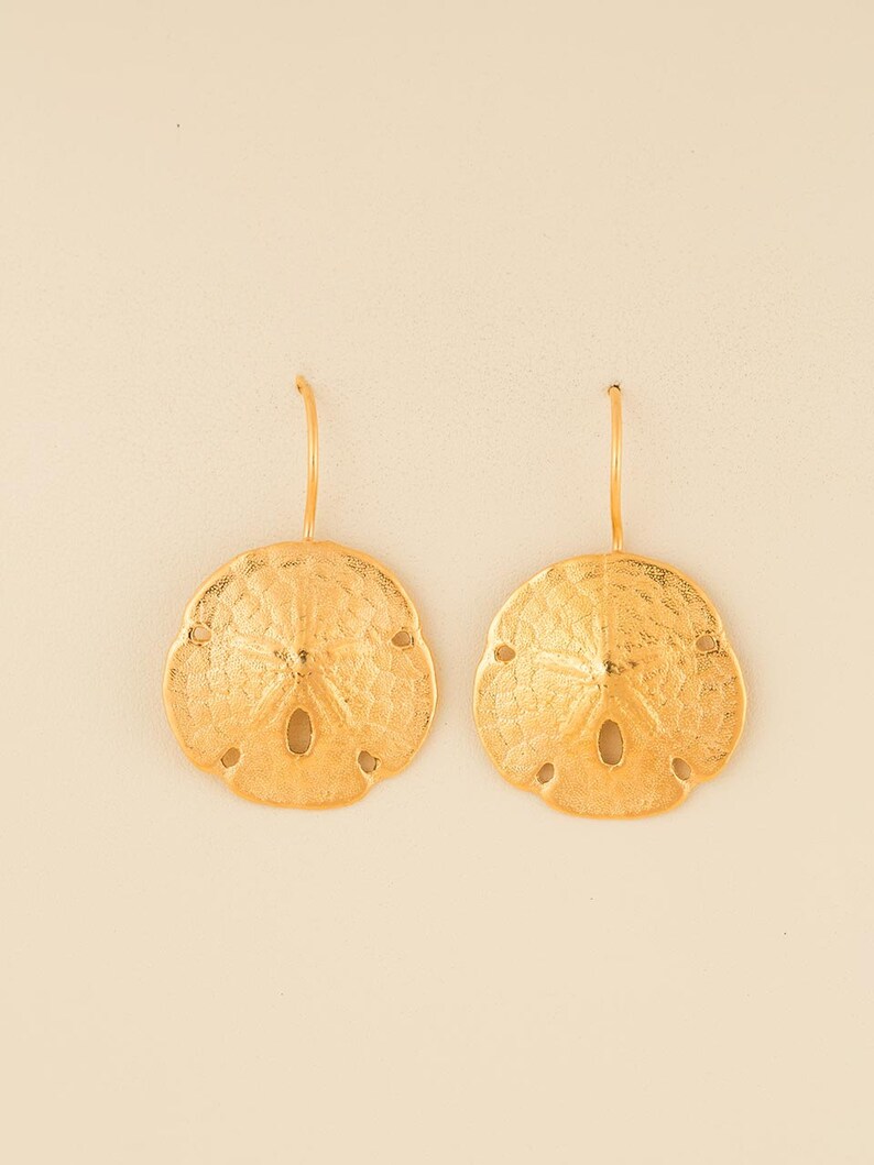 Sand Dollar Earring Silver Seashell Beach Wedding Shell - Etsy
