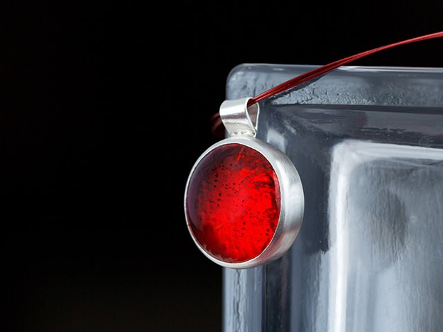 Ruby Red Pendant Fire Ruby Red Pendant Scarlet Red Pendant | Etsy