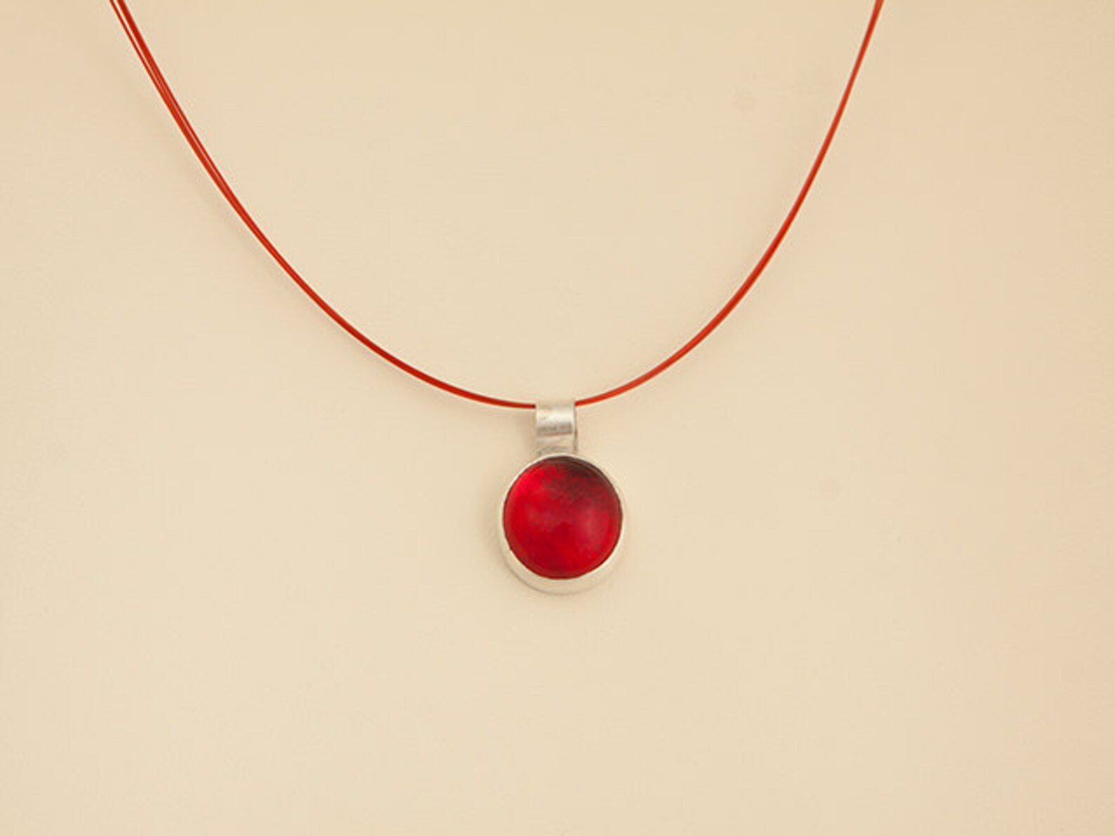 Ruby Red Pendant Fire Red Pendant Scarlet Red Pendant - Etsy