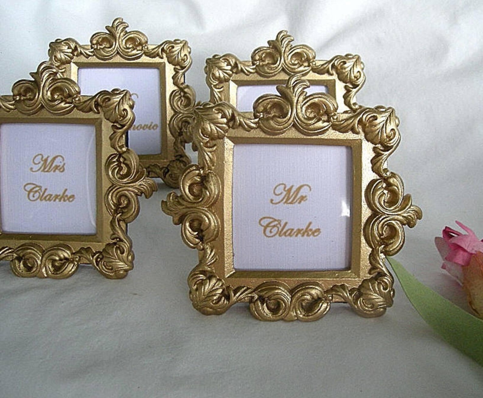 Mini Gold Frames Wedding Place Card Holders Mini Gold Place - Etsy