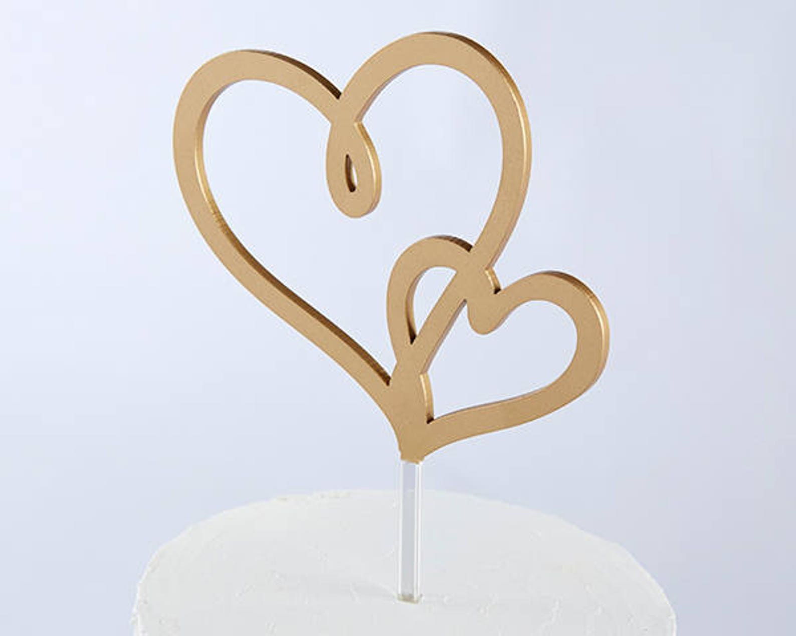 Love Cake Topper Wedding Cake Topper Gold Love Cake Topper Gold Script ...
