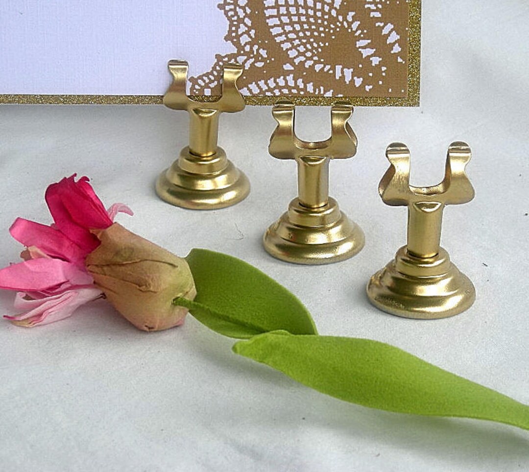 Gold Table Number Holder Wedding Table Card Holders Wedding Menu Holder ...