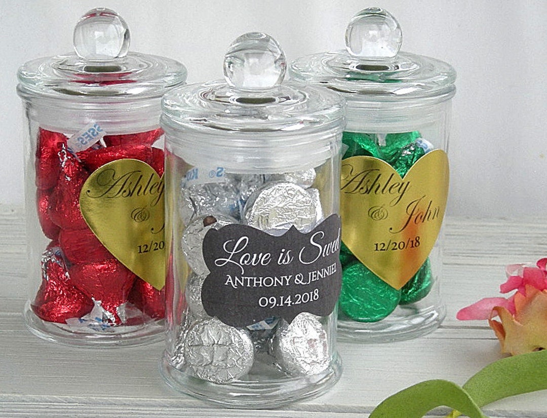 Wedding Favor Jar Candy Favor Jar Personalized Custom Favor Jars Candy ...