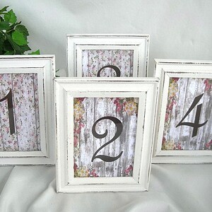 Table Number Card Frames Wedding Whitewash Wood Frames Wedding Table ...