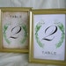 Wedding Table Number Frame Gold Table Card Frame Holders Gold Gold ...