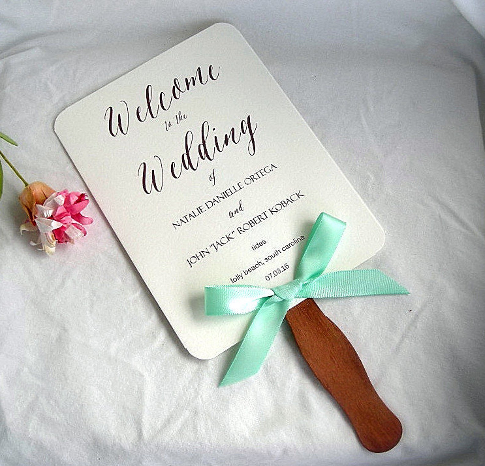 Rustic Wedding Fan Wedding Program Fans Ceremony Program Fan | Etsy