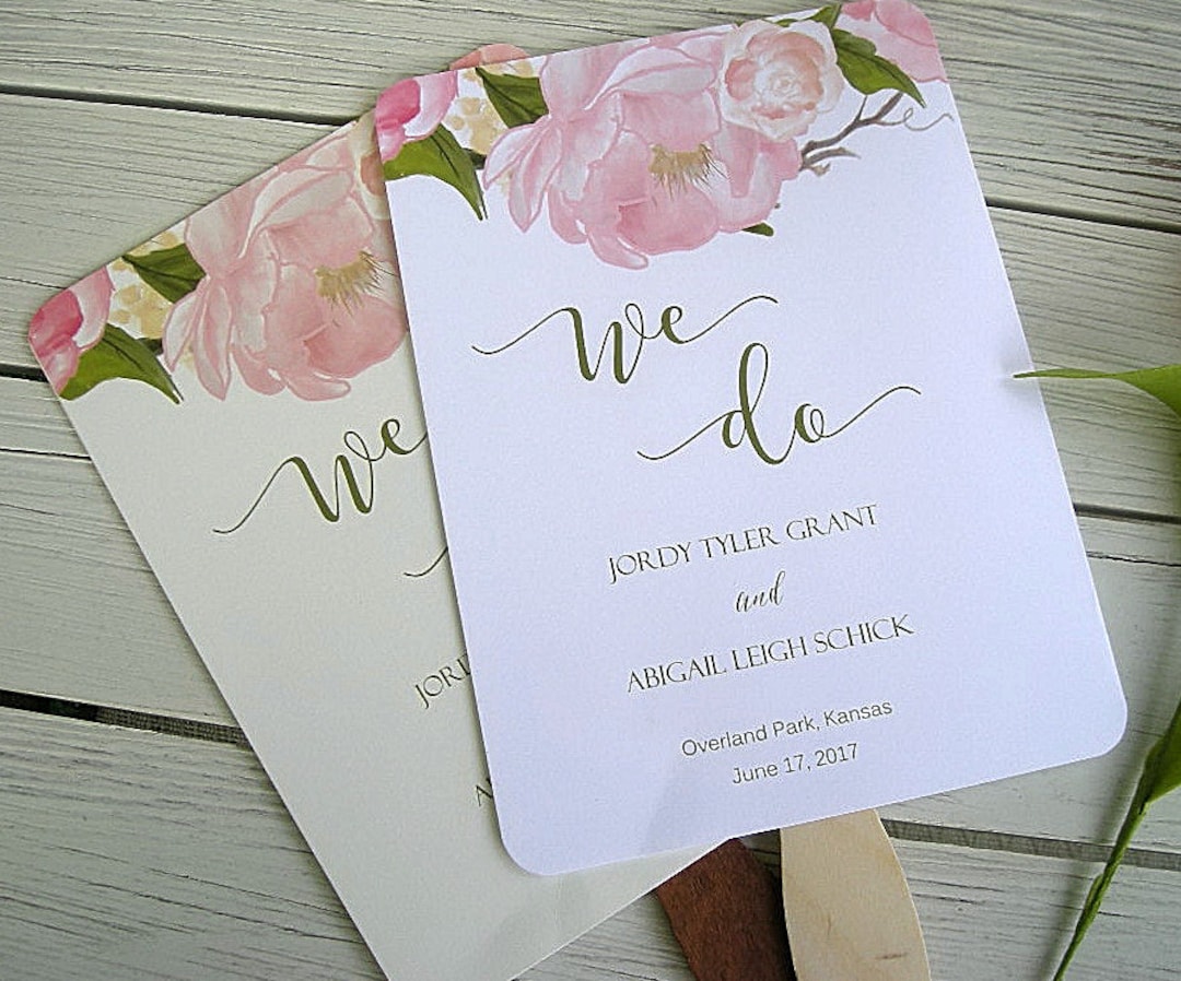 Personalized Wedding Fans Wedding Program Fan We Do Wedding Fans Custom ...