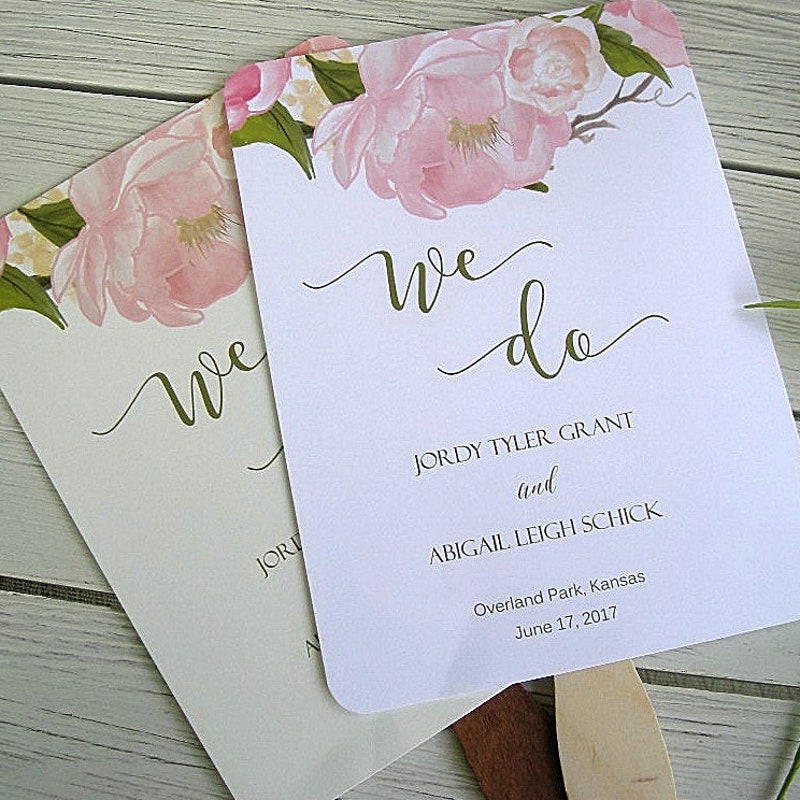 Wedding Program Fans - Etsy