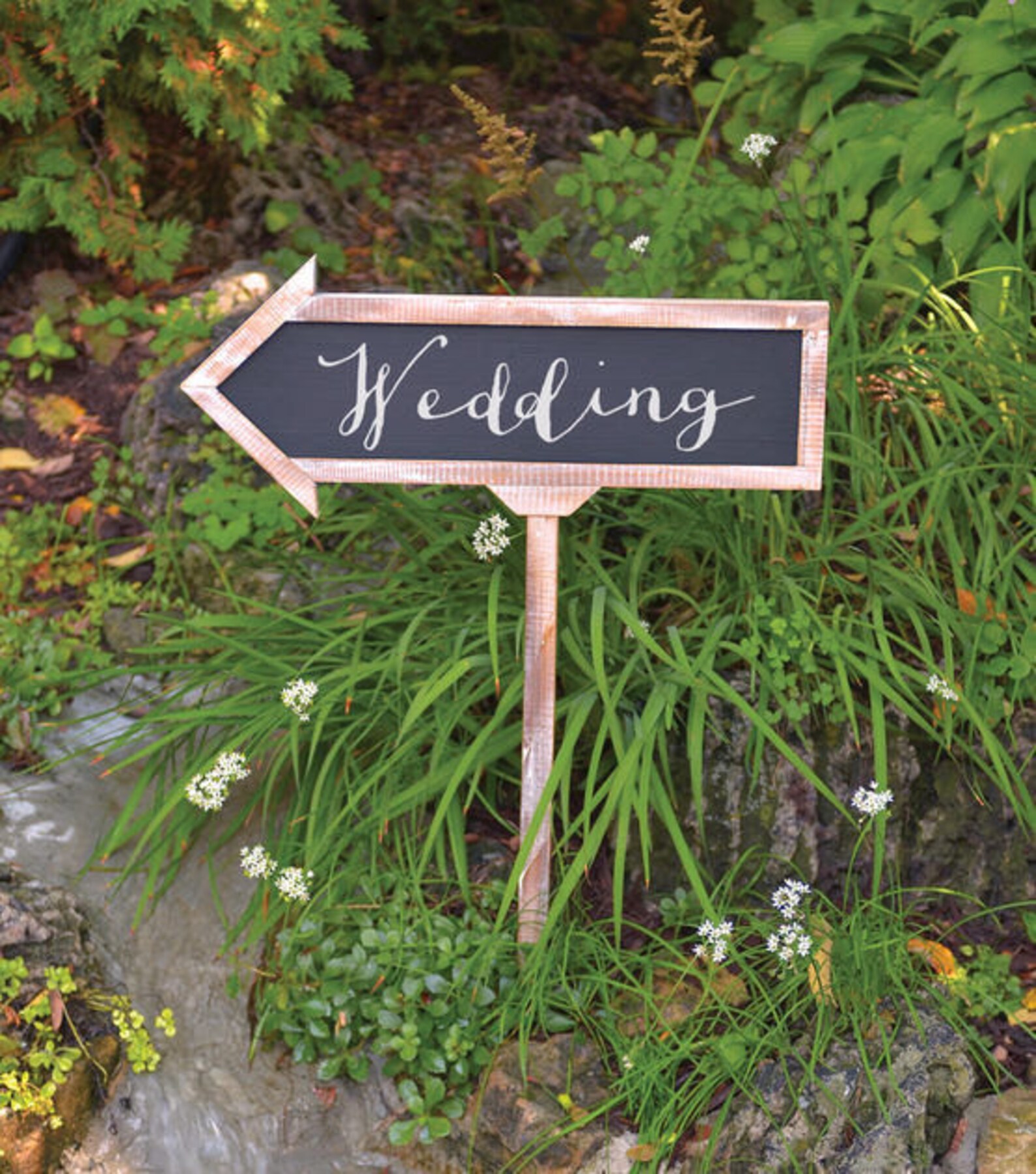 Chalkboard Arrow Sign Rustic Wedding Sign Wood Arrow Sign Wedding ...