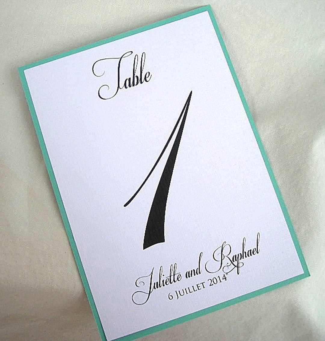 Turquoise Table Number Cards Wedding White Table Number Cards Reception ...