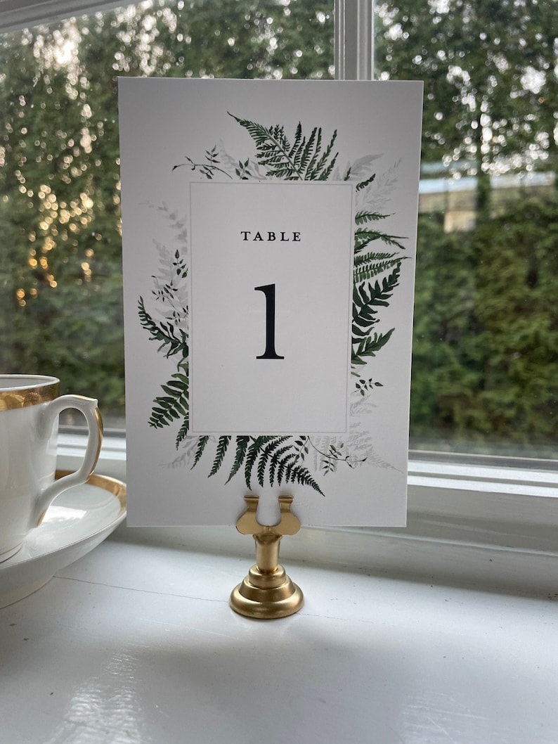 Gold Table Number Holder Table Card Holders Wedding Menu - Etsy