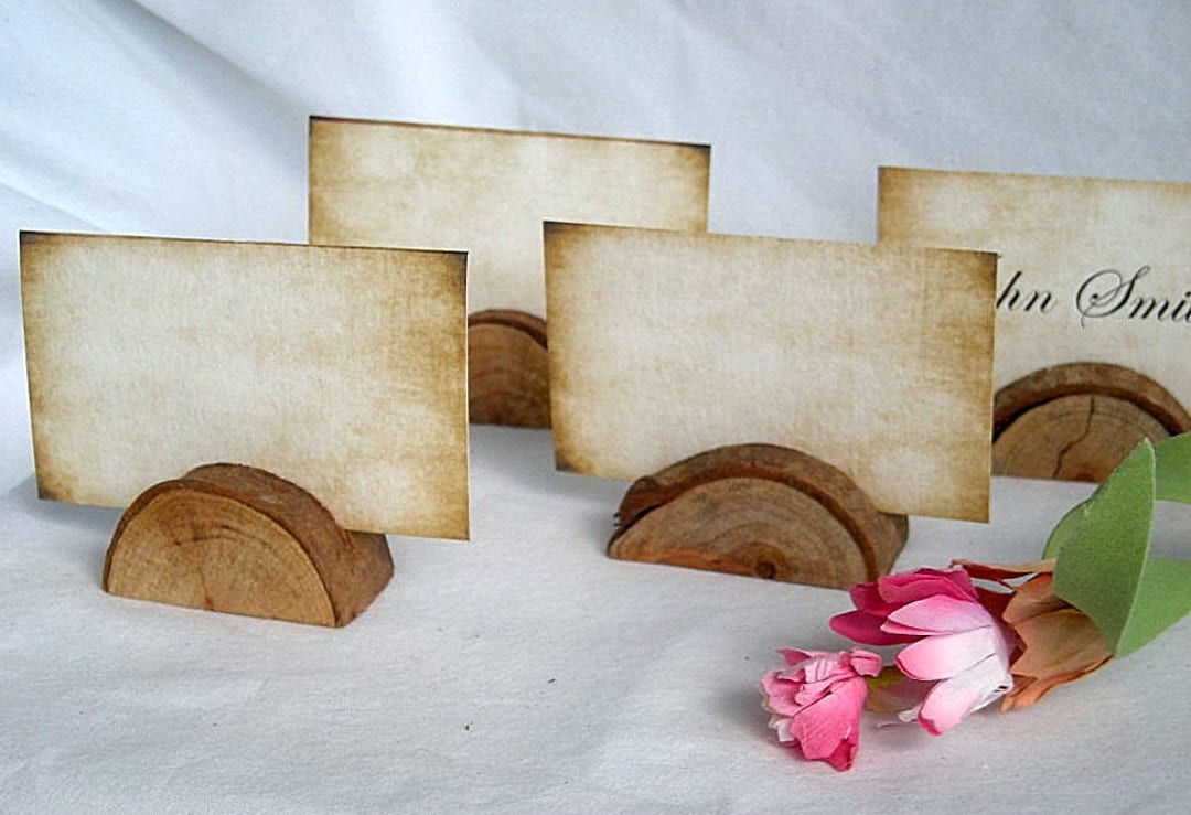 Wood Place Card Holder Rustic Wedding Decor Rustic Place Card Holders ...