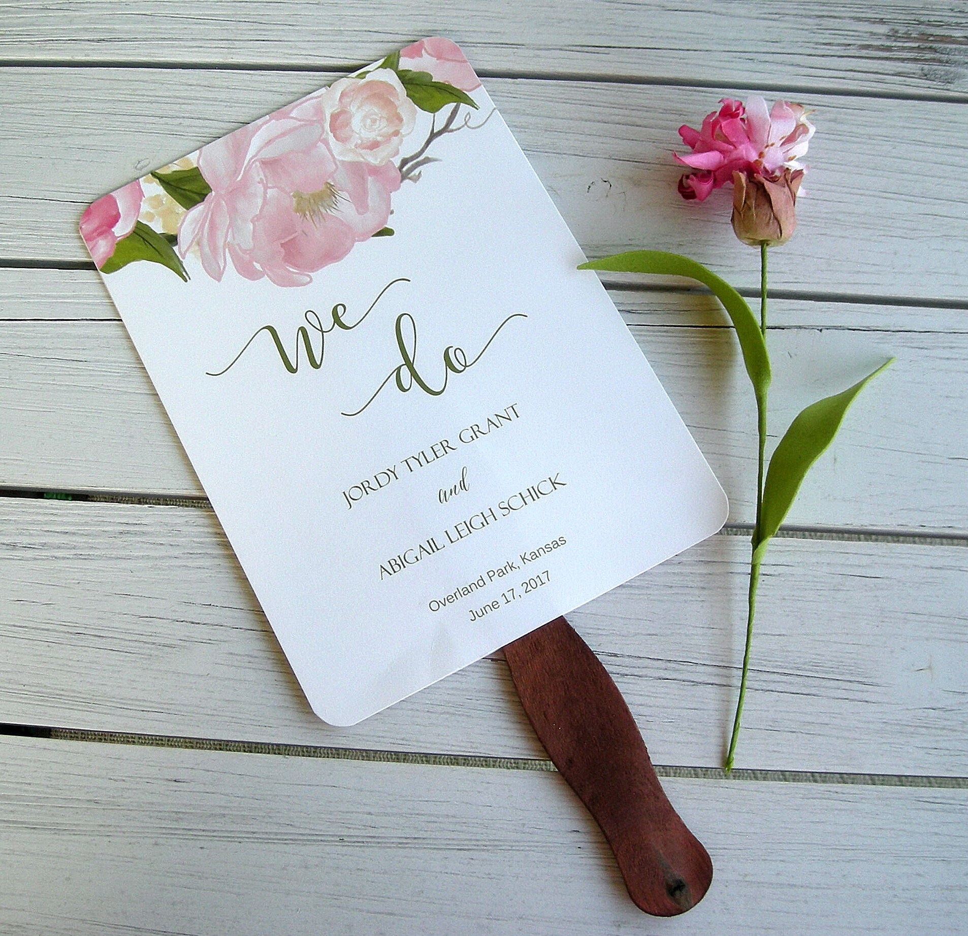 Rustic Wedding Fans Wedding Program Fans Custom Wedding Fans | Etsy