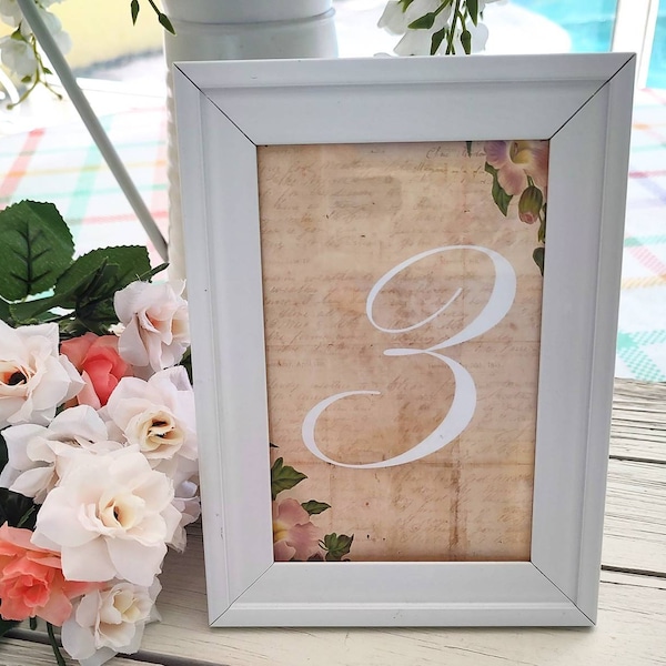 Table Number Frame - Etsy