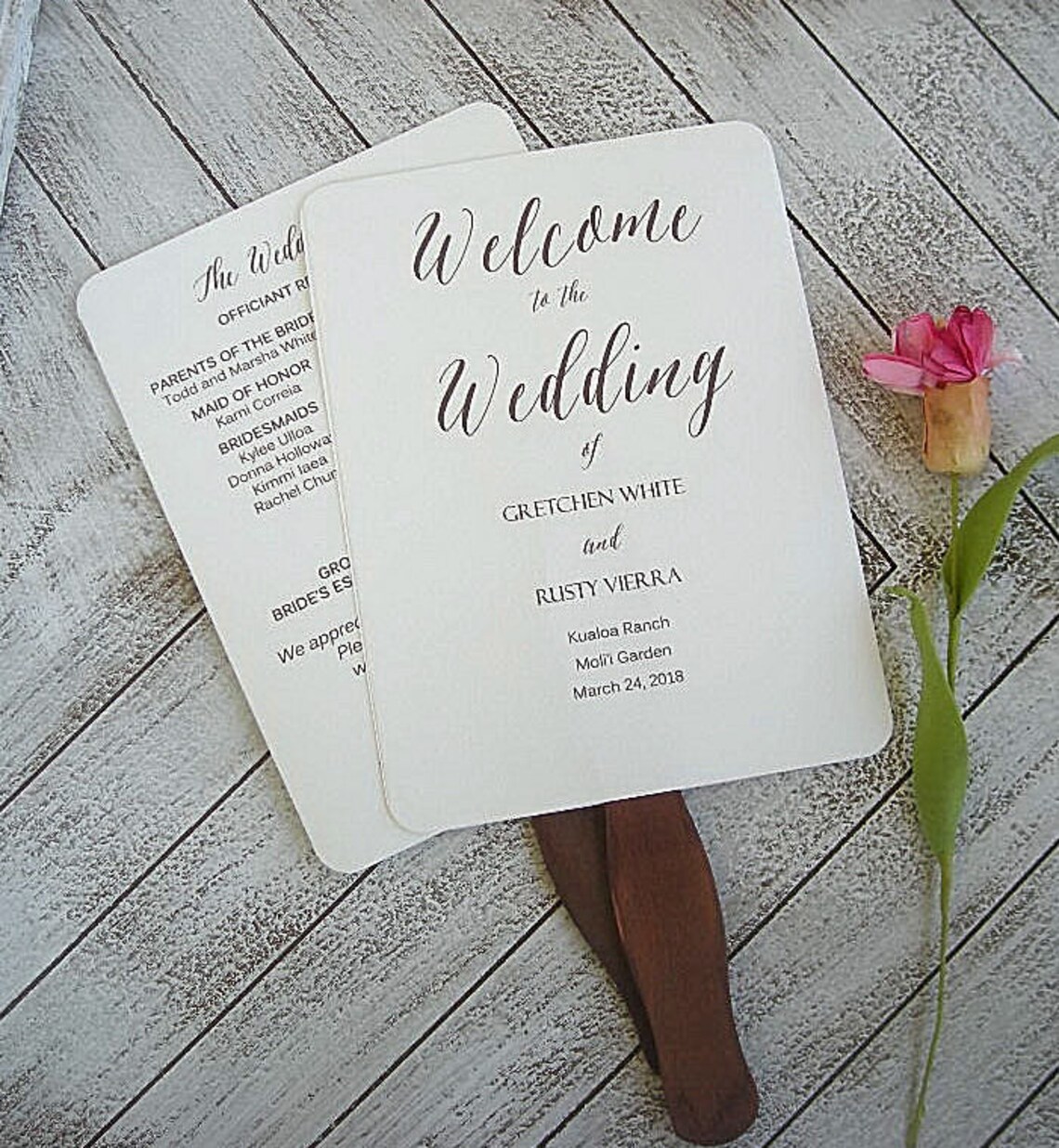 Wedding Program Fans Personalized Wedding Fans Custom Wedding - Etsy