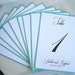 Turquoise Table Number Cards Wedding White Table Number Cards Reception ...