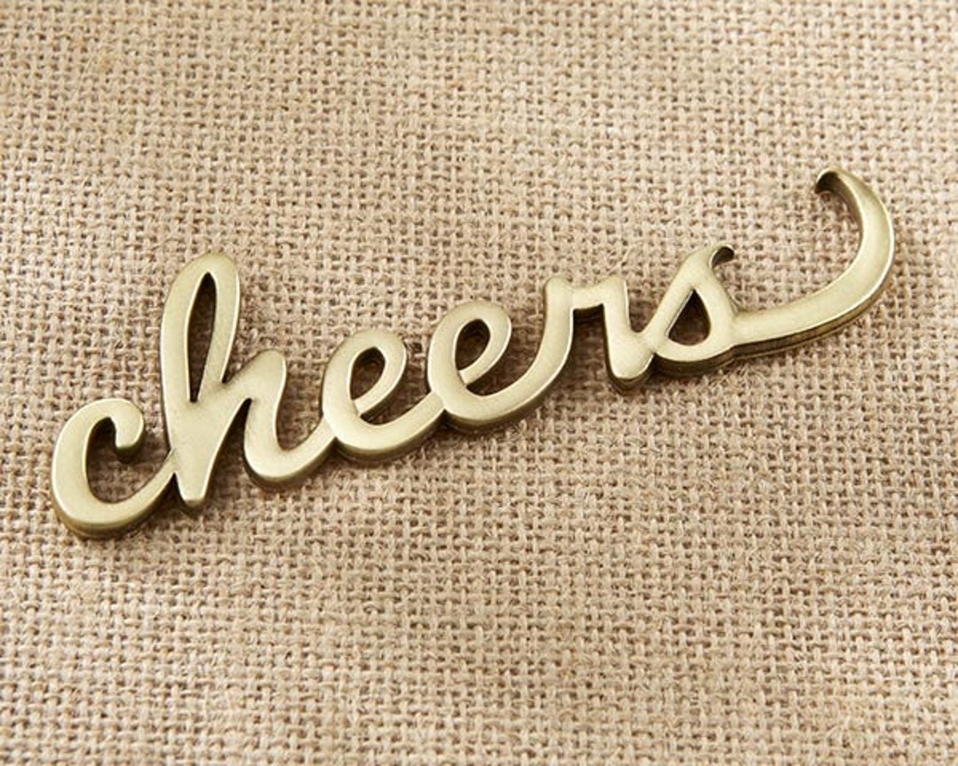 Cheers Bottle Opener Gold Cheers Bottle Opener Favor Gold Wine Favors ...
