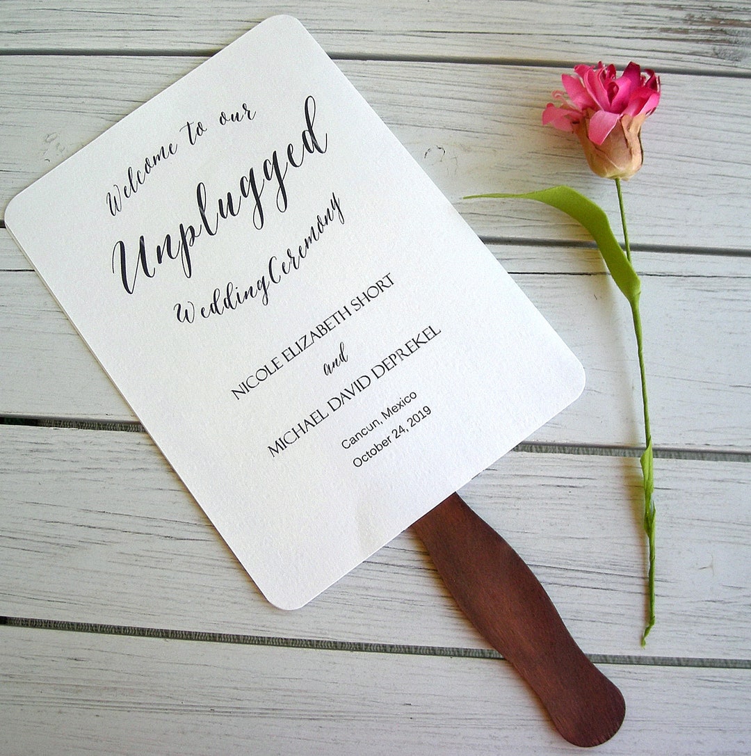 Rustic Wedding Fans Wedding Program Fans Custom Wedding Fans ...