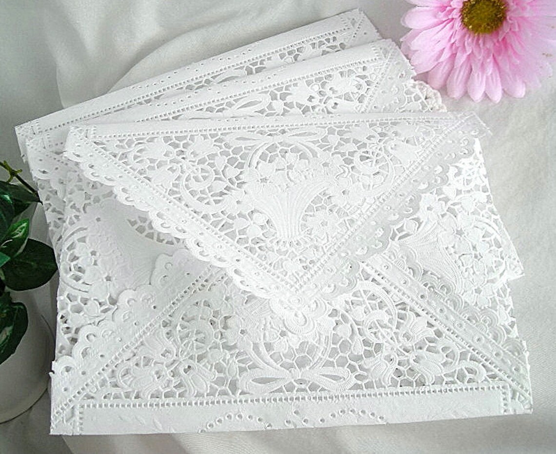 Wedding Invitation Lace Envelopes Custom Lace Wedding Envelopes Custom ...