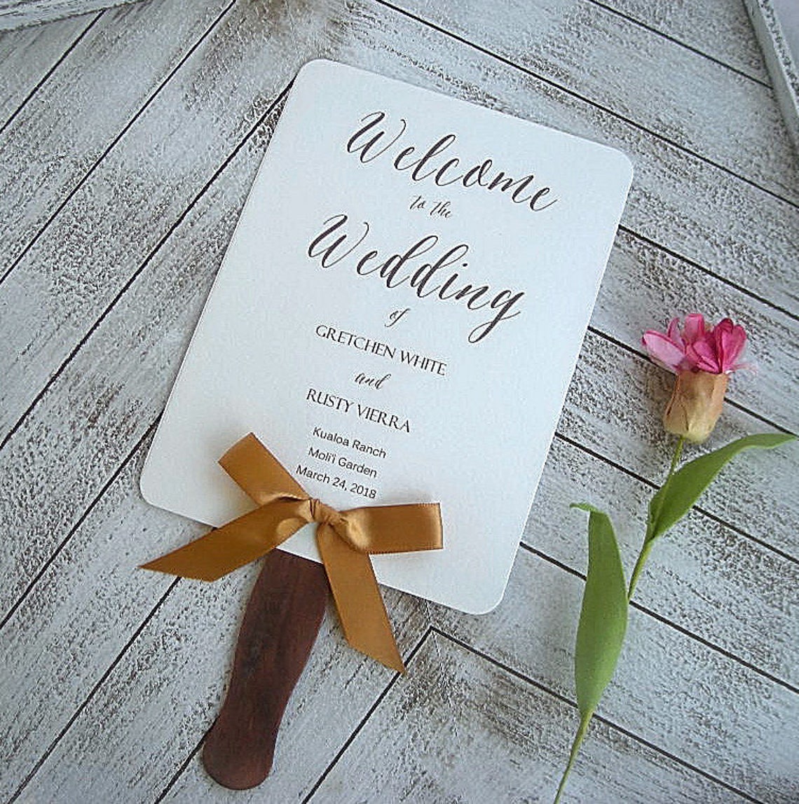 Wedding Program Fans Personalized Wedding Fans Custom Wedding - Etsy