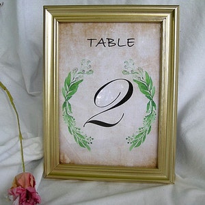 Wedding Table Number Frame Gold Table Card Frame Holders Gold Gold ...
