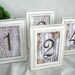 Table Number Card Frames Wedding Whitewash Wood Frames Wedding Table ...