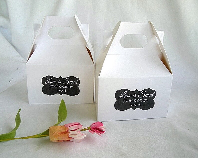 Custom Favor Box Custom Wedding Gable Box Favor White Kraft - Etsy