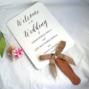 Rustic Wedding Fan Wedding Program Fans Ceremony Program Fan ...