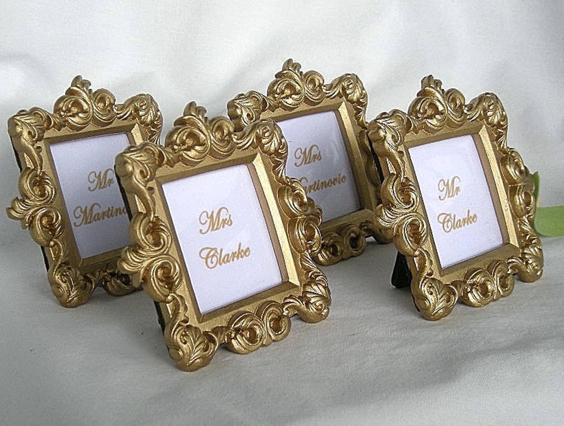 Mini Gold Frames Wedding Place Card Holders Mini Gold Place | Etsy