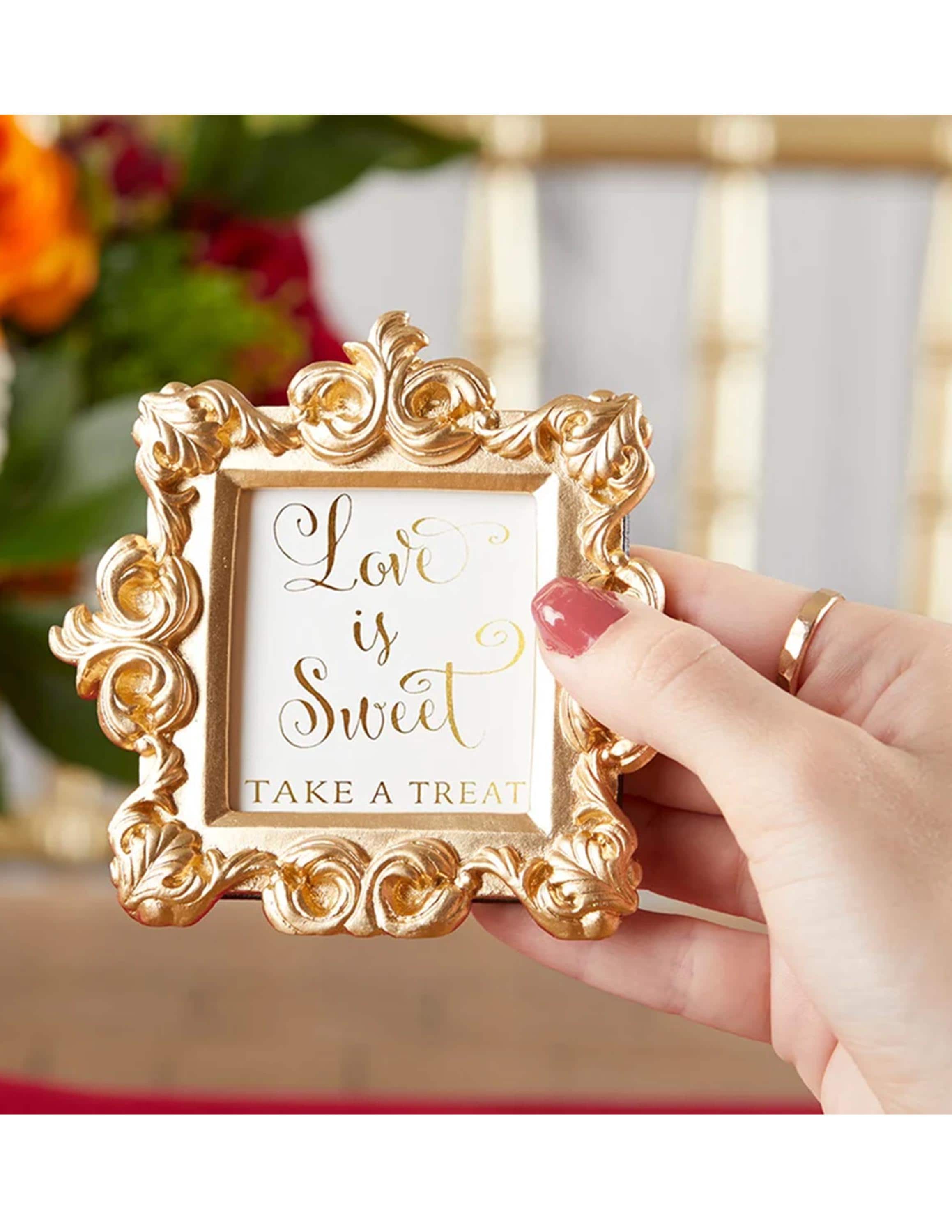 Mini Gold Frames Wedding Place Card Holders Mini Gold Place Card Frames ...