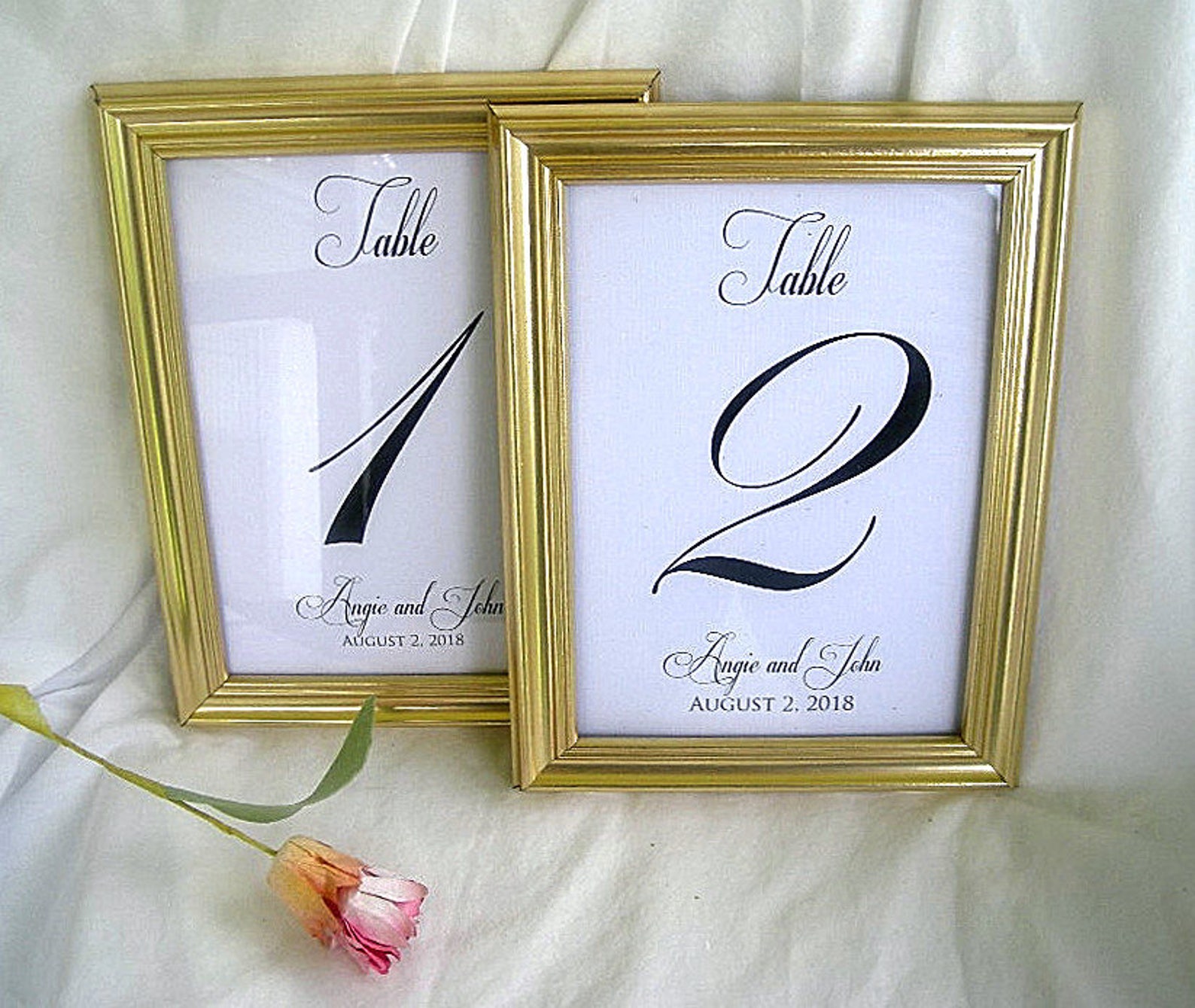 Table Number Frame Wedding Table Card Frames Gold Picture Frame Gold ...