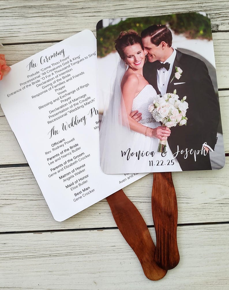 Personalized Wedding Fans or Birthday Photo Fan Favors Custom Wedding ...