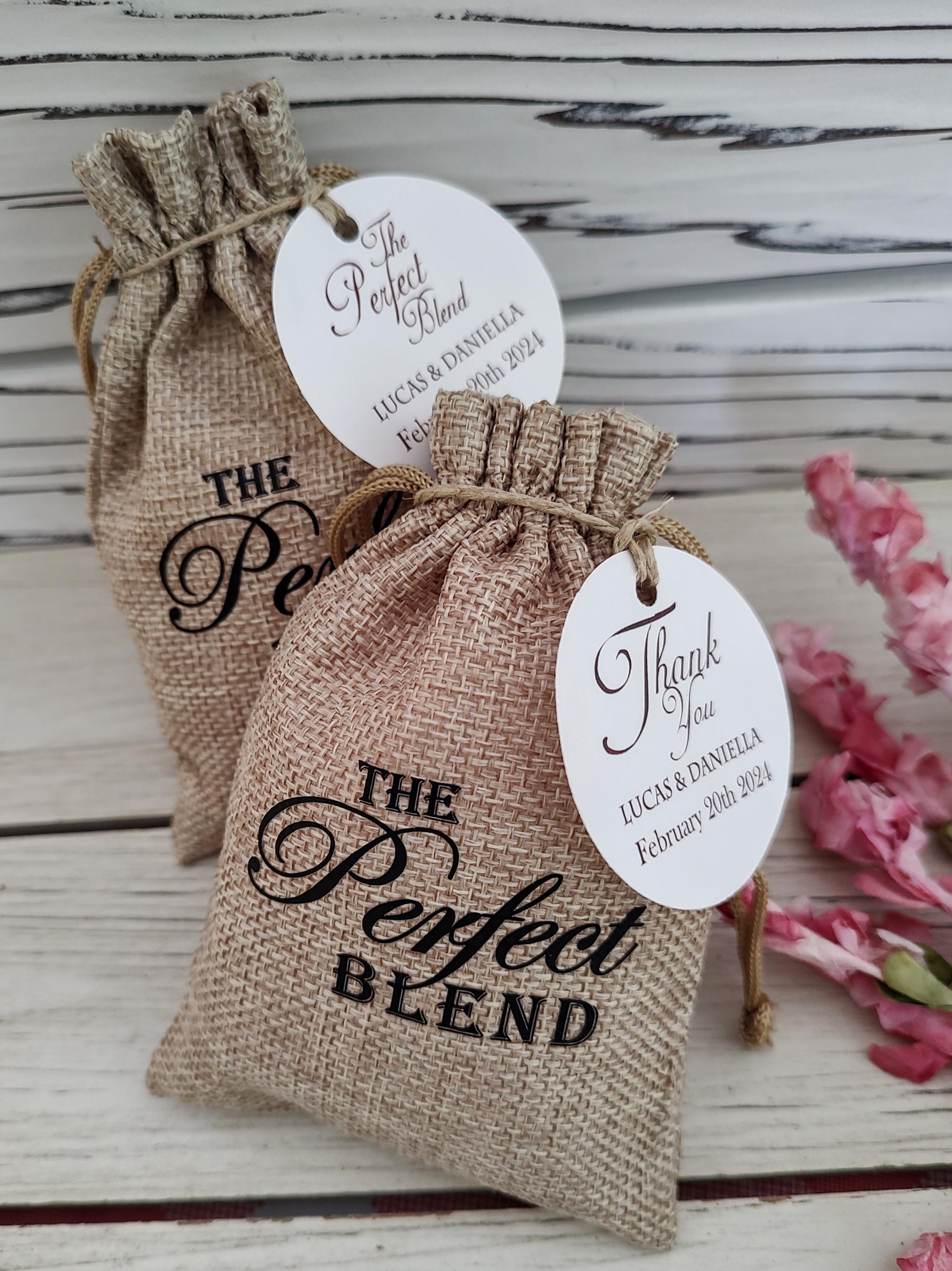 Custom Favor Bag the Perfect Blend Favor Bags Burlap Favor Bag Thank ...