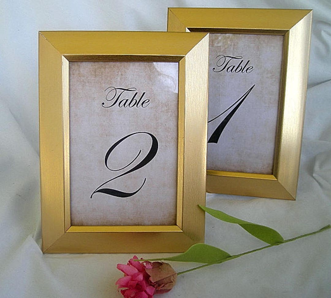 Gold Table Number Frame Table Card Frame E Wedding Table Number Frames ...