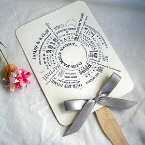 Rustic Wedding Fan Wedding Program Fans Ceremony Program Fan ...