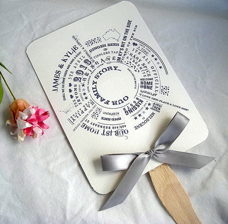 Rustic Wedding Fan Wedding Program Fans Ceremony Program Fan - Etsy
