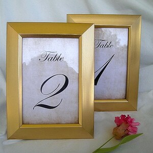 Table Number Frame Gold Table Card Frames Wedding Table Numbers ...