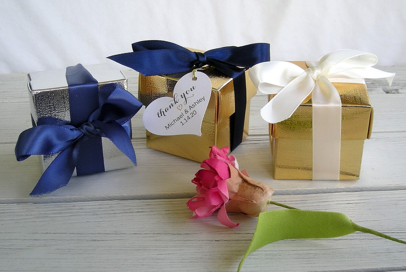 Gold Favor Boxes Gold Wedding Favor Boxes Cheap Wedding Favors - Etsy ...